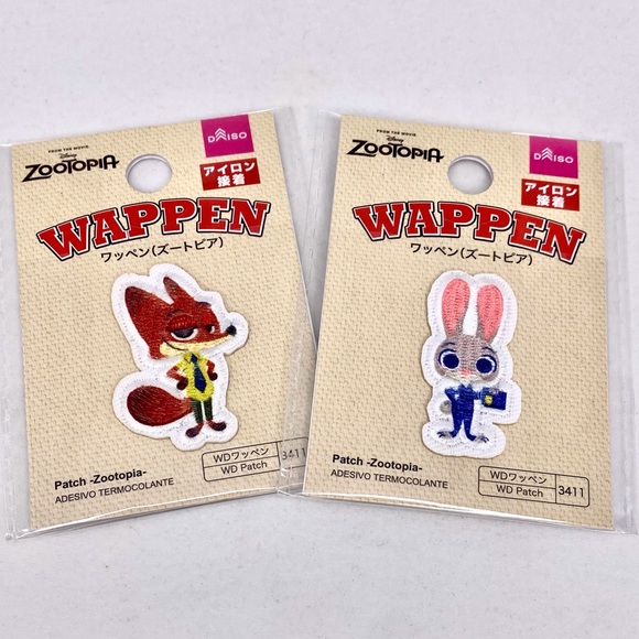 Disney | Accessories | Disney Zootopia Nick And Judy Characters Iron On ...
